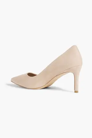 STUART WEITZMAN Leigh 75 Suede Pumps - Beige