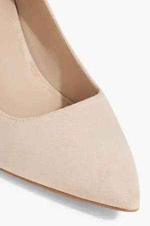 STUART WEITZMAN Leigh 75 Suede Pumps - Beige