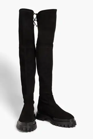 STUART WEITZMAN Bedfordland Stretch-suede Over-the-knee Boots - Black