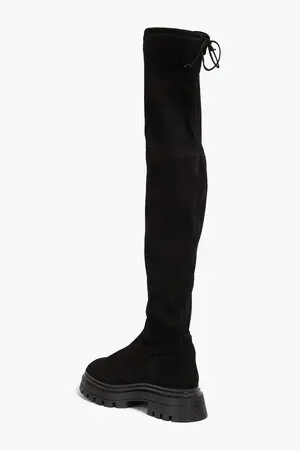STUART WEITZMAN Bedfordland Stretch-suede Over-the-knee Boots - Black