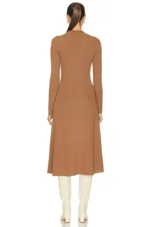 Moncler Long Sleeve Midi Dress