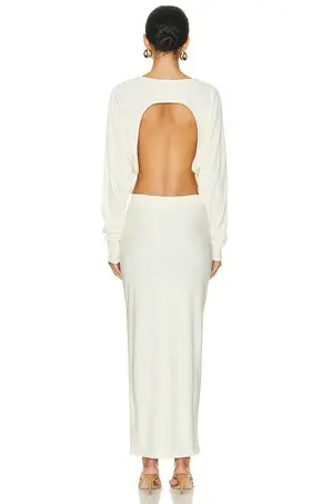 HELSA Matte Jersey Open Back Dress