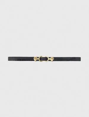 Maje Lion Bit Belt - Black