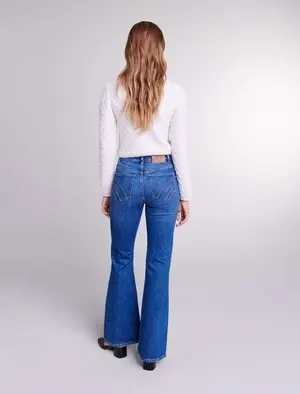 Maje Embroidered Flared Jeans