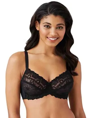 Wacoal Renaissance Rose Underwire Bra - Black