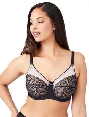 Wacoal Retro Chic Full Figure Underwire Bra - Black