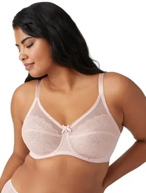 Wacoal Retro Chic Full Figure Underwire Bra - Rose Dust