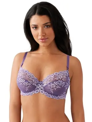 Wacoal Embrace Lace Underwire Bra Sand/ivory Grape Compote Multi