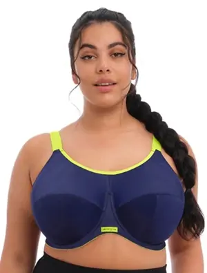 Wacoal Elomi Energise Full Figure Underwire Sport Bra - Navy
