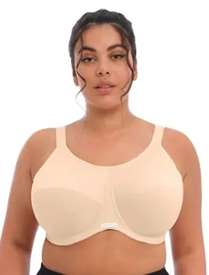 Wacoal Elomi Energise Full Figure Underwire Sport Bra - Nude