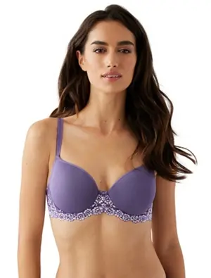 Wacoal Embrace Lace T-shirt Bra Sand/ivory - Grape Compote Multi