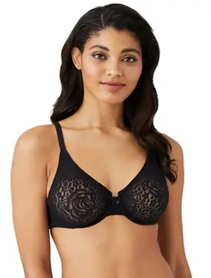 Wacoal Halo Lace Underwire Bra - Black