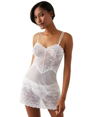 Wacoal Embrace Lace Chemise /night Sky - Delicious White