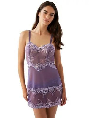 Wacoal Embrace Lace Chemise Wild Azalea/cradle Pink Grape Compote Multi