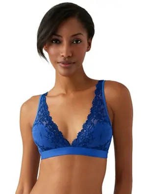 Wacoal Embrace Lace Wire Free Bralette - Beaucoup Blue Bellwether Blue
