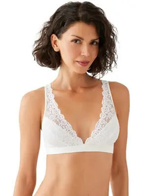 Wacoal Embrace Lace Wire Free Bralette - Delicious White