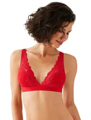 Wacoal Embrace Lace Wire Free Bralette - Equestrian Red