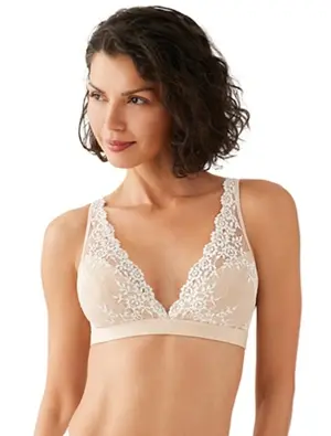 Wacoal Embrace Lace Wire Free Bralette - Sand Ivory