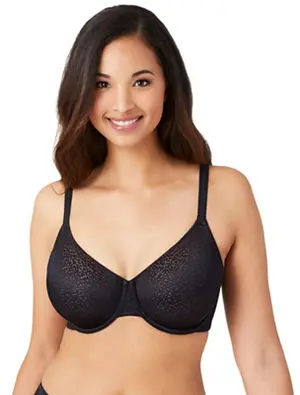 Wacoal Back Appeal Underwire Bra Rose Dust Black