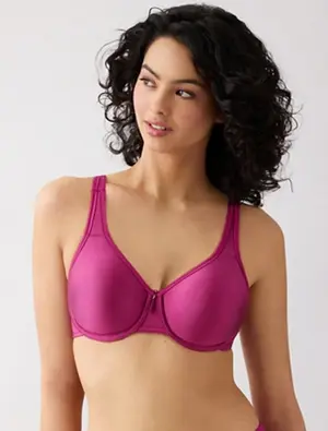 Wacoal Basic Beauty Full Figure Seamless Underwire Bra Bel Air Blue Berry Fizz