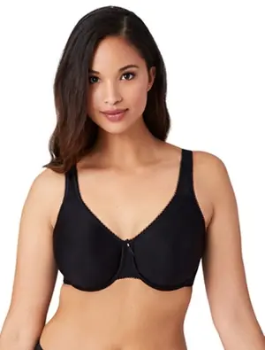 Wacoal Basic Beauty Full Figure Seamless Underwire Bra Bel Air Blue Black