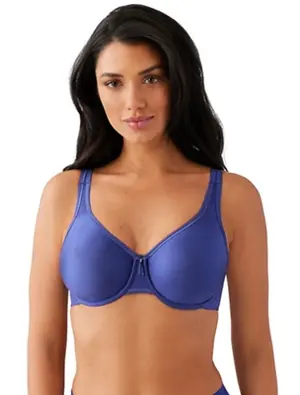 Wacoal Basic Beauty Full Figure Seamless Underwire Bra - Skipper Blue