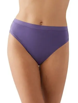 Wacoal Understated Cotton Hi-cut Cradle Pink Grape Compote