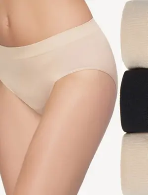 Wacoal B-smooth Packaged Briefs Sand/sand/black - Sand Sand Black