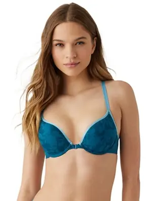 Wacoal Scene Front Close Push Up Bra - Blue Coral