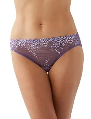 Wacoal Embrace Lace Bikini Sand/ivory Grape Compote Multi