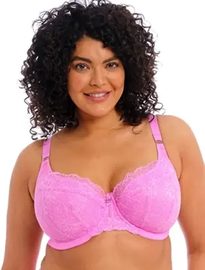 Wacoal Elomi Brianna Underwire Padded Half Cup Bra - Very Pink