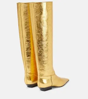 Khaite Marfa Metallic Knee-high Boots - Gold