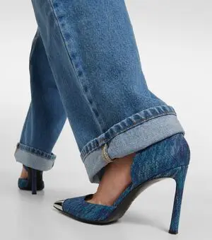 AREA X Sergio Rossi Denim Pumps