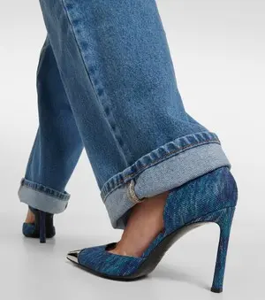 AREA X Sergio Rossi Denim Pumps