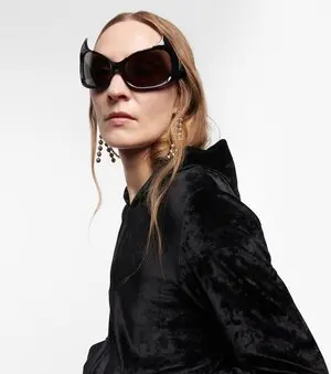 Balenciaga Gotham Cat-eye Sunglasses - Black
