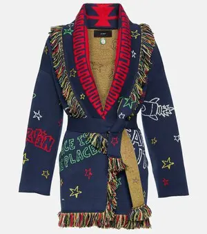 Alanui Alanui X Looney Tunes Marvin The Martian Wool-blend Cardigan Multicoloured