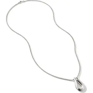 John Hardy Sterling Surf Pendant Necklace - Silver