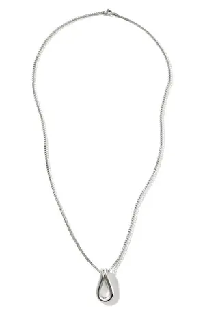 John Hardy Sterling Surf Pendant Necklace - Silver