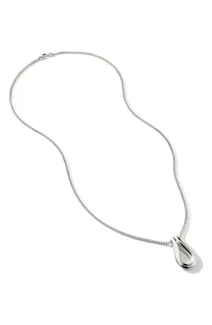 John Hardy Sterling Surf Pendant Necklace - Silver