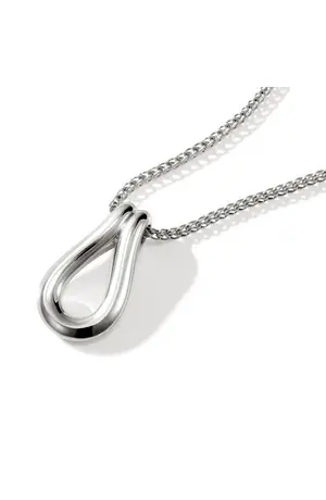John Hardy Sterling Surf Pendant Necklace - Silver