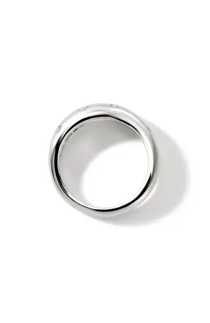John Hardy Surf Diamond Band Ring - Silver