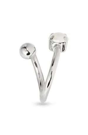JUSTINE CLENQUET Coco Imitation Pearl Open Ring
