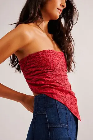 Free People Free People Lace Bandana Top Red