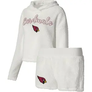 CONCEPTS SPORT Arizona Cardinals Cozy Sherpa Sleep Set - White