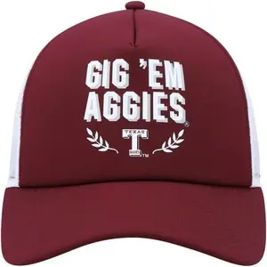 Adidas Texas A&m Aggies Phrase Foam Front Trucker Adjustable Hat