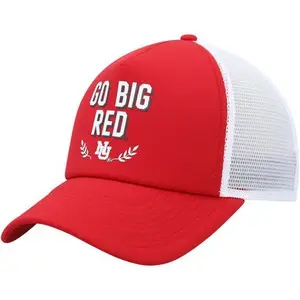 Adidas Nebraska Huskers Phrase Foam Front Trucker Adjustable Cap By - Scarlet