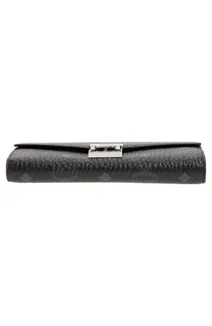 Mcm Large Patricia Visetos Canvas Wallet On A Chain