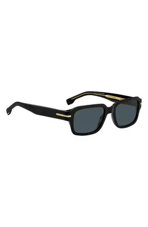 BOSS 53mm Rectangle Sunglasses - Black