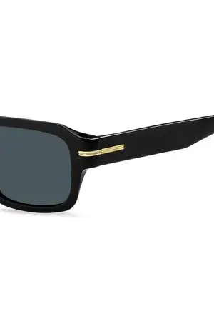BOSS 53mm Rectangle Sunglasses - Black