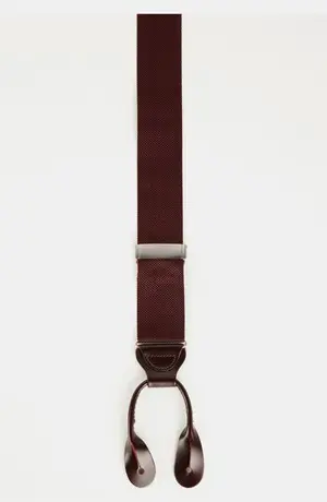 Trafalgar Solid Suspenders - Burgundy